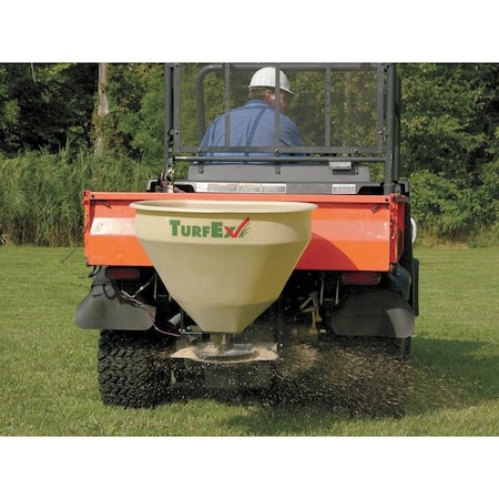 Turfex 240 lbs Cap Calibrated HO Equipment Mounted Spreader For Seed ...