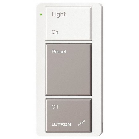 Lutron Dimmer Remote Control, 3 Button MRF2-3B-L-WH | Zoro