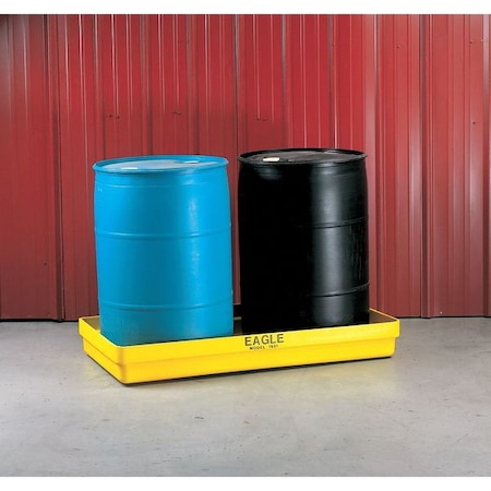 Eagle Mfg Drum Spill Containment Basin, 66 gal Spill Capacity, 4 Drum ...