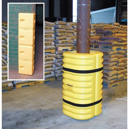 1708 Column Protector,For 8 In Column,Yellow | Zoro.com