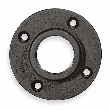Zoro Select Flange Floor Flange, 2" Pipe, Flanged x FNPT, Malleable ...