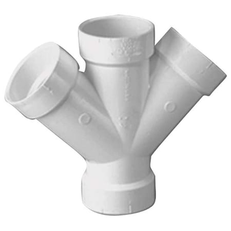 Charlotte Pipe And Foundry 4" x 4" x 3" x 3" Hub PVC DWV Double ...