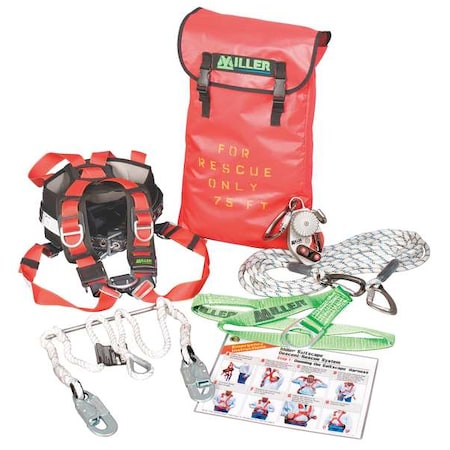 Honeywell Miller Rescue System, 50 ft., Kernmantle, 3100 lb. SECRKT ...