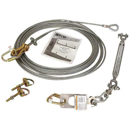 Honeywell Miller Horizontal Lifeline Kit, 60 ft., 310 lb Weight ...