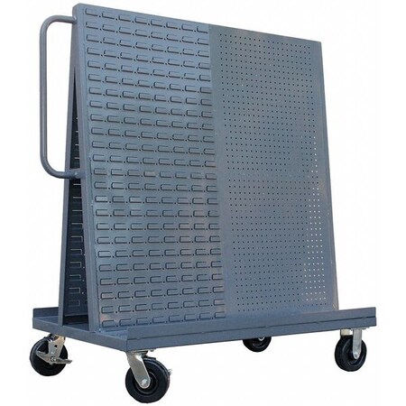 Zoro Select Steel Mobile A-Frame Louvered/Pegboard Rack, 48 in W x 30 ...