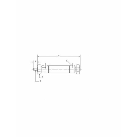 Speedaire Round Body Cylinder, 3/4 in Bore, 5 in Stroke, Round Body ...