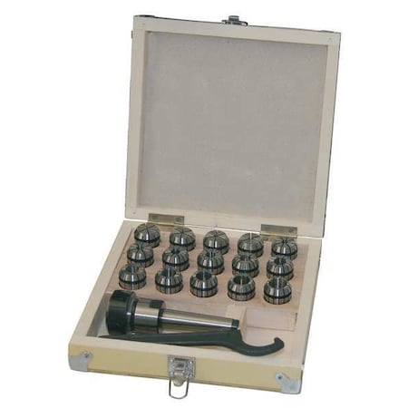 Dayton Collet Set w/Chuck, ER 25, 10 Pcs 5TXF8 | Zoro