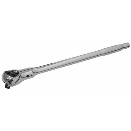 WESTWARD 3/8" Drive, 72 Teeth, Pear Hand Ratchet, 8", Chrome - 5TZE4