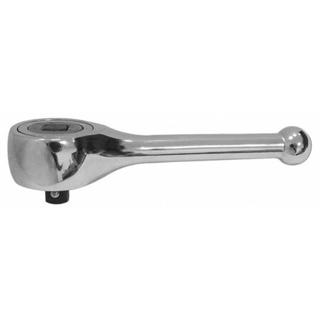 WESTWARD 1/2" Drive, 48 Teeth, Pear Hand Ratchet, 15", Chrome - 5TZE7