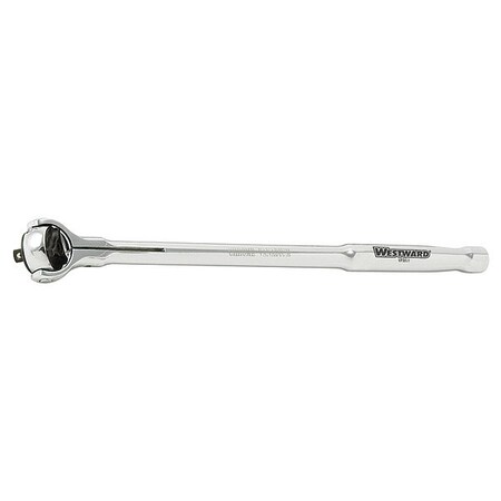 Westward 1/4" Drive 72 Geared Teeth Round Hand Ratchet, Chrome 5TZC7 | Zoro
