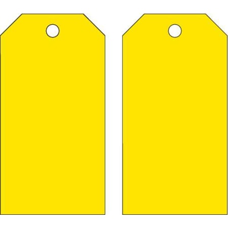 Brady Blank Shipping Tag, Polyester, 5-3/4" H x 3" W, Yellow, Rectangle ...