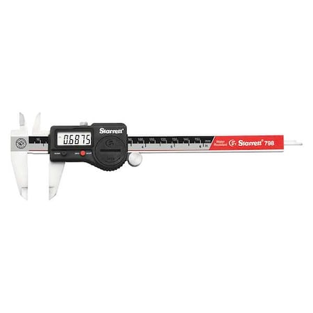 Starrett Electronic Digital Caliper, 0 to 6 In 798B-6/150 W/SLC | Zoro