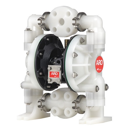 Aro Double Diaphragm Pump, Polypropylene, Air Operated, Santoprene, 47 ...