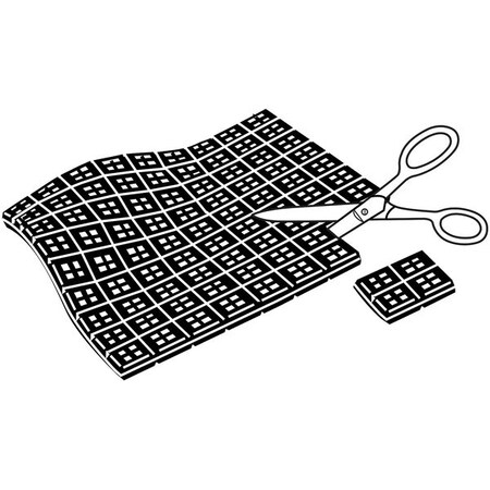 Mason Industries Vibration Iso Pad, 2x2x3/4 In, PK2 2LVR4 | Zoro