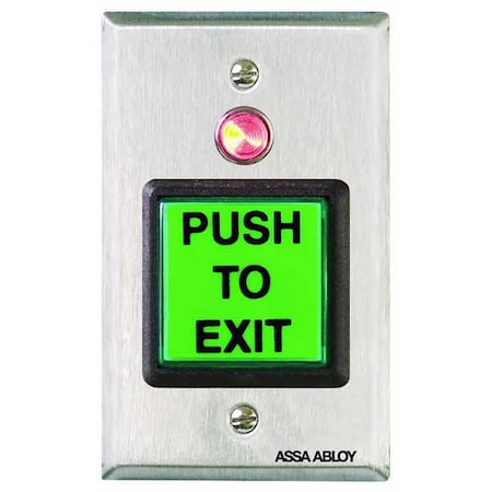 Securitron Push to Exit Button, Wall Mounted PB2 | Zoro