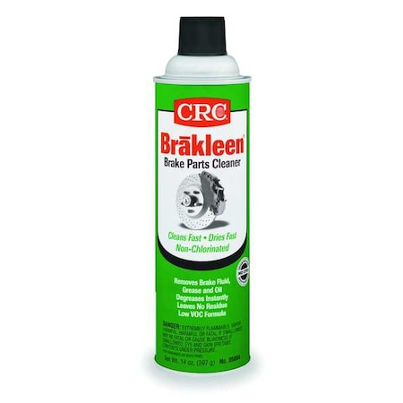 Crc Brake Parts Cleaner, Brakleen, Aerosol, 20 oz, Solvent, Non ...