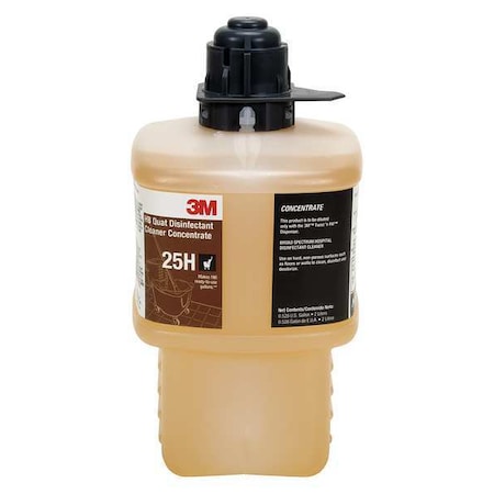 3M HB Quat Disinfecting Cleaner, 2L Bottle, Fragrance Free, Amber 25H ...