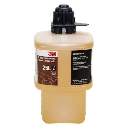 3M HB Quat Disinfecting Cleaner, 2L Bottle, Fragrance Free, Amber 25L ...