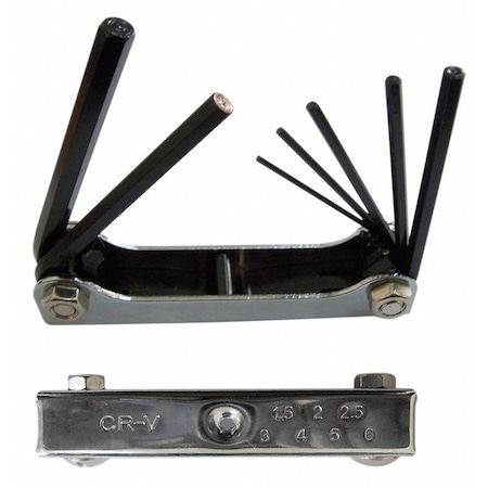 Westward 7 Piece Metric Plain, Folded Key Set 5YUT6 | Zoro