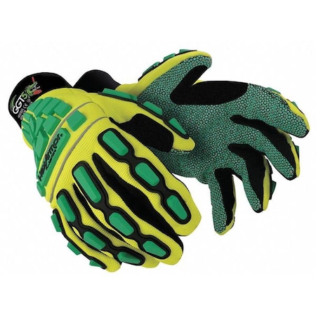 Hexarmor Cut Resistant Gloves, 5 Cut Level, Green, Yellow, 3XL 4020X ...