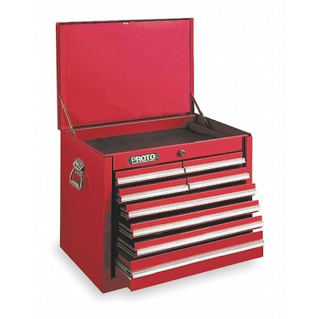 Proto 44 Top chest, 8 Drawer, Red, Steel, 27 in W x 18 in D x 19 in H ...