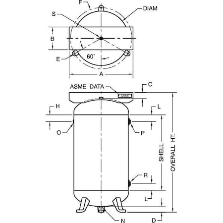 Speedaire Tank, Air, 30 G, 200 PSI 5Z363 | Zoro