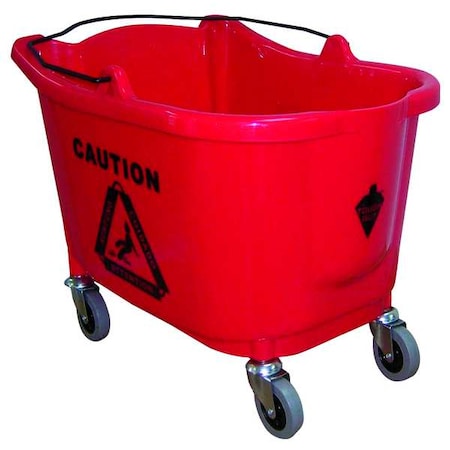 Tough Guy 8-3/4 gal. Rectangular Mop Bucket, 13 15/32 in H, Red ...