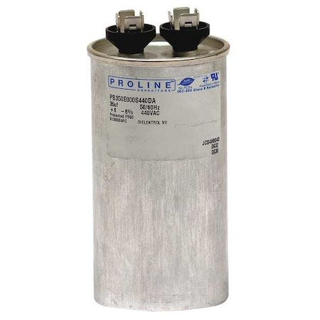 Pro-Line Motor Run Capacitor, 35 MFD, 440V, Round PB350E000S440DAGR-WWG ...