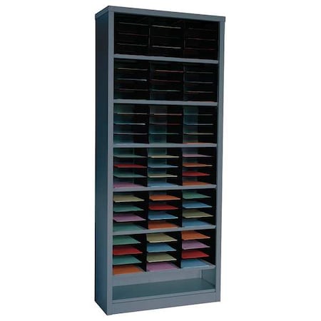 Zoro Select Vertical Literature Organizer 72 Compartments, Gray 5CRY6 ...