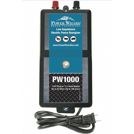 Power Wizard Fence Energizer, 110V, 1.0 Joule PW1000 | Zoro