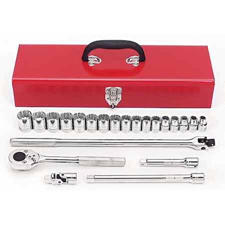 PROTO 1/2" Socket Wrench Set, Metric, 54 Piece, 10mm to 36mm, Chrome ...