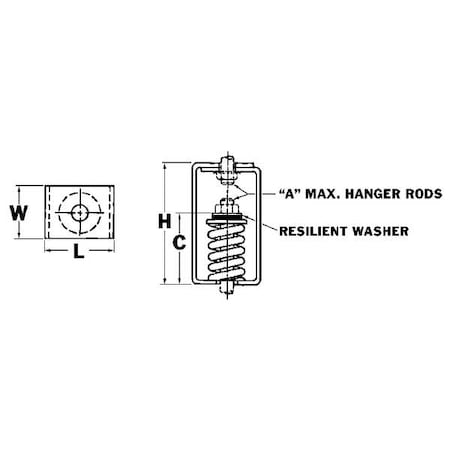 Mason Industries Vibration Isolator, Spring, 940 to 1250lb. 5C151 | Zoro