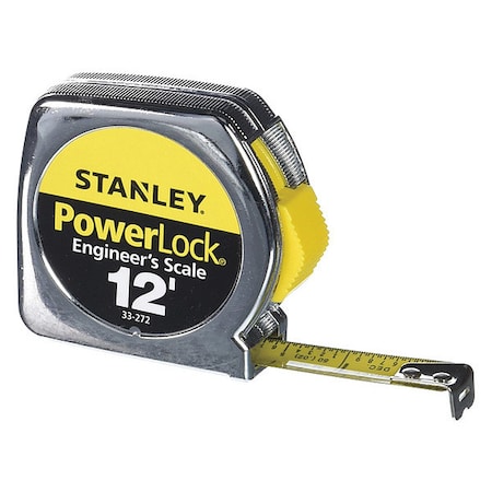 Stanley Tape Measure, Inch/Engineer's Scale, Nonmagnetic Single Hook ...