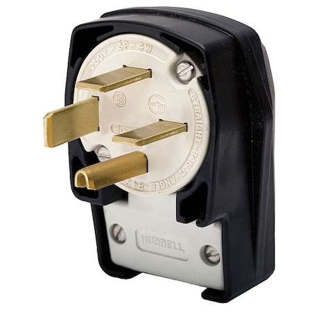 Hubbell Wiring Device-Kellems Straight Blade Plug, 15-60P, 60 A, 250V ...