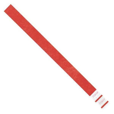 Tyvek Tyvek Wristbands, 3/4" x 10", Red, PK500 WR101RD | Zoro