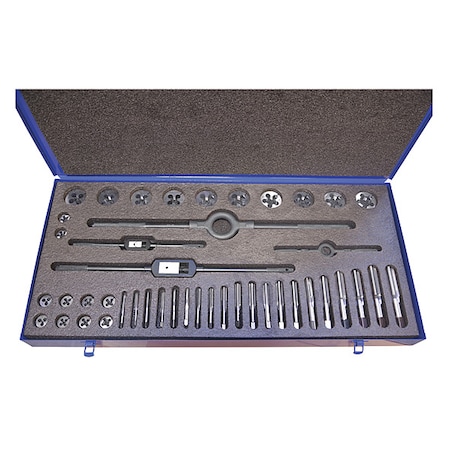Cle-Line 24PC 1/4-20 - 1-12 UNC & UNF HSS Plug Hand Tap & Carbon Round ...