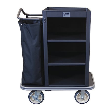 Royal Basket Trucks Hskp Cart, Compact, Black R37-KKX-M3C-1CN | Zoro