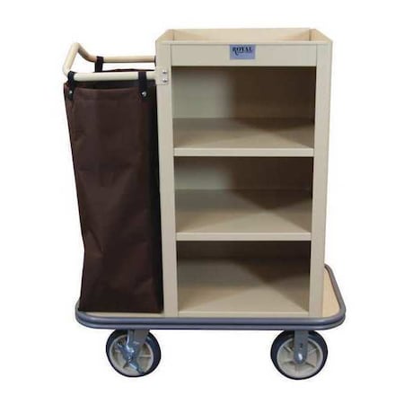 Royal Basket Trucks Hskp Cart, Compact, Beige R37-TNX-M3C-1CN | Zoro