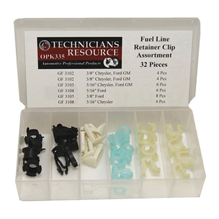 The Main Resource Fuel Line Retainer,Clip Assortment,32Pc (TMROPK335 ...