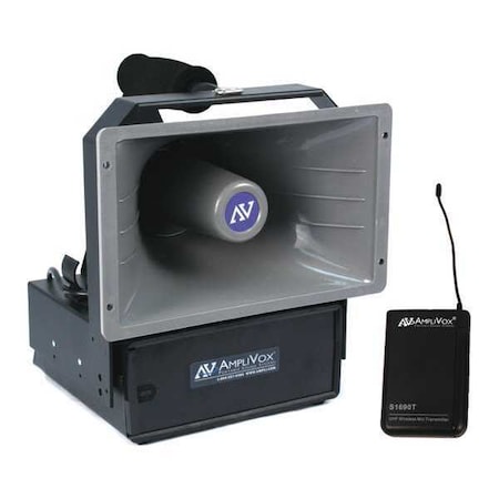 Amplivox Sound Systems Wireless Powered Hailer Speaker Kit S1244-70 | Zoro