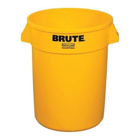 Rubbermaid Commercial 32 gal. Plastic Brute Container, 32 gal., Yellow ...
