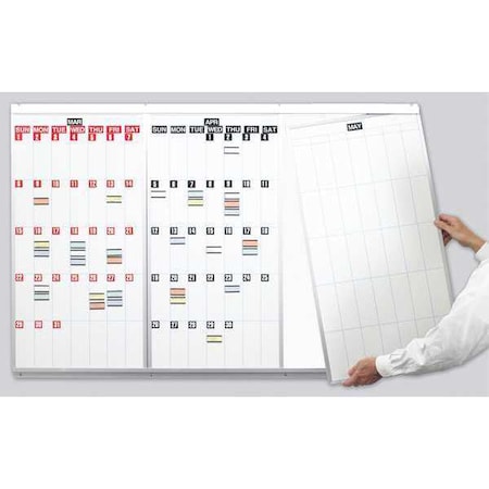 Magna Visual 36 x 18" Modular Calendar Board Kit CBK-3618 | Zoro