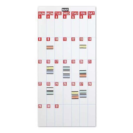 Magna Visual 36 x 18" Modular Calendar Board Kit CB-3618 | Zoro