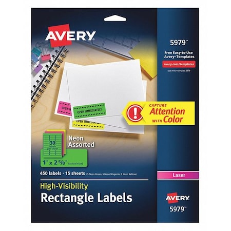 AVERY Flast, Laser Labels,PK450 (5979) | Zoro