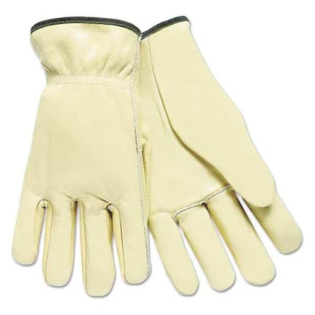 Mcr Safety Cow Grain Leather, Gloves, Cream, PK12 127-3200L | Zoro