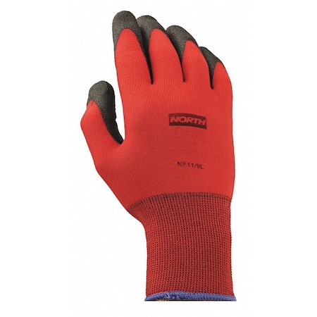 Honeywell North NorthFlex, Red Foamed Chemical Resistant PVC Gloves, 9L ...