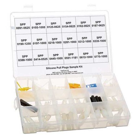 Tapecase Silicone Pull Plugs, Sample Kit SILICONE KIT | Zoro