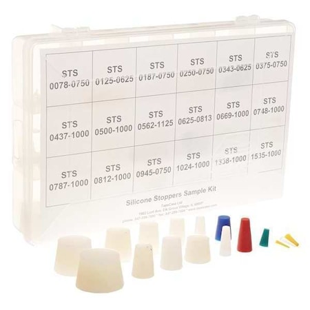 Tapecase Silicone Stoppers - Sample Kit SILICONE KIT | Zoro