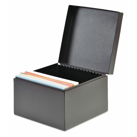 Steelmaster File Box for Cards, Steel, Black 263855BLA | Zoro