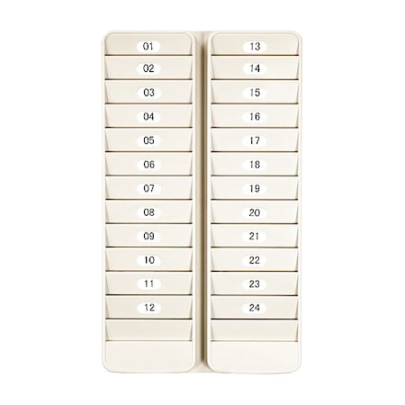 Pyramid 24 Pocket Badge Rack, Putty, 14 1/8in H 500-24 | Zoro